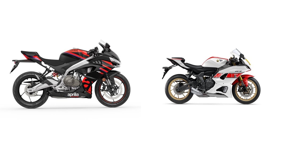 Aprilia RS 457 2024 vs Yamaha R7 World GP 60th Anniversary 2024