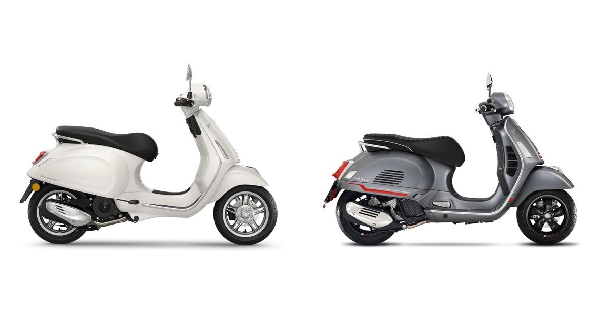 Motorrad Vergleich Vespa Primavera 125 2024 vs. Vespa GTS 125 Supersport iGET 2021
