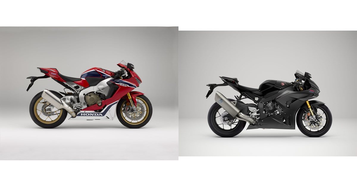 Motorrad Vergleich Honda CBR1000RR Fireblade SP 2018 vs. Honda CBR1000RR-R Fireblade SP Carbon ...