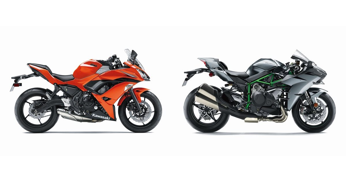 Motorrad Vergleich Kawasaki Ninja 650 2017 vs. Kawasaki Ninja H2 Carbon ...