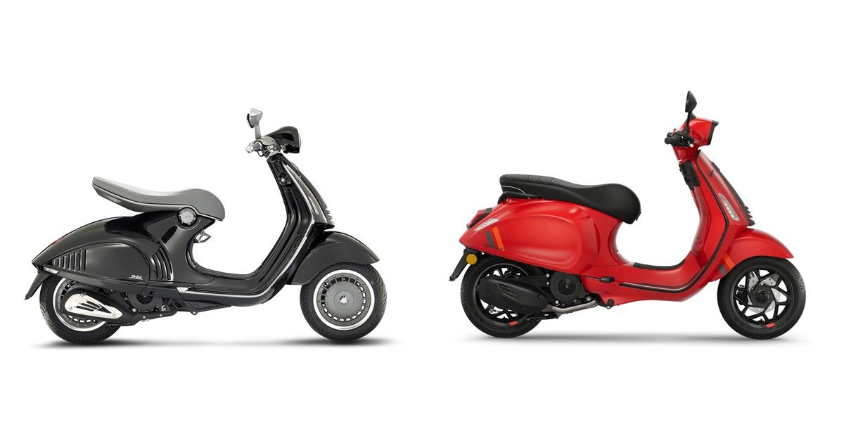 Motorrad Vergleich Vespa 946 125 i.e. 3V ABS 2015 vs. Vespa Sprint 125 S 2024