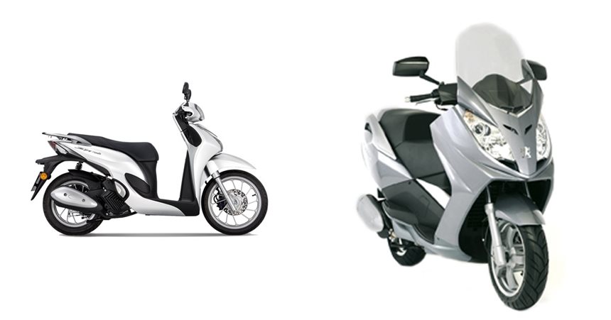 Motorrad Vergleich Honda SH Mode 125 2021 vs. Peugeot Satelis 250 2007