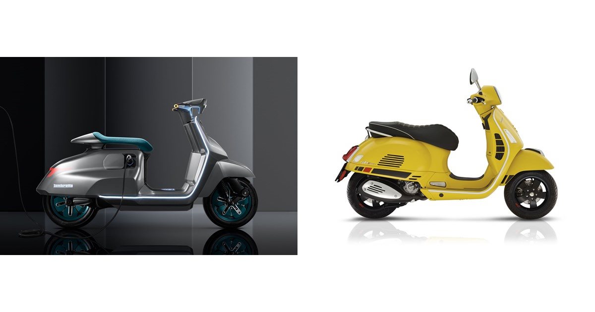 Motorrad Vergleich Lambretta Elettra 2024 vs. Vespa GTS 300 i.e. Super Sport 2018