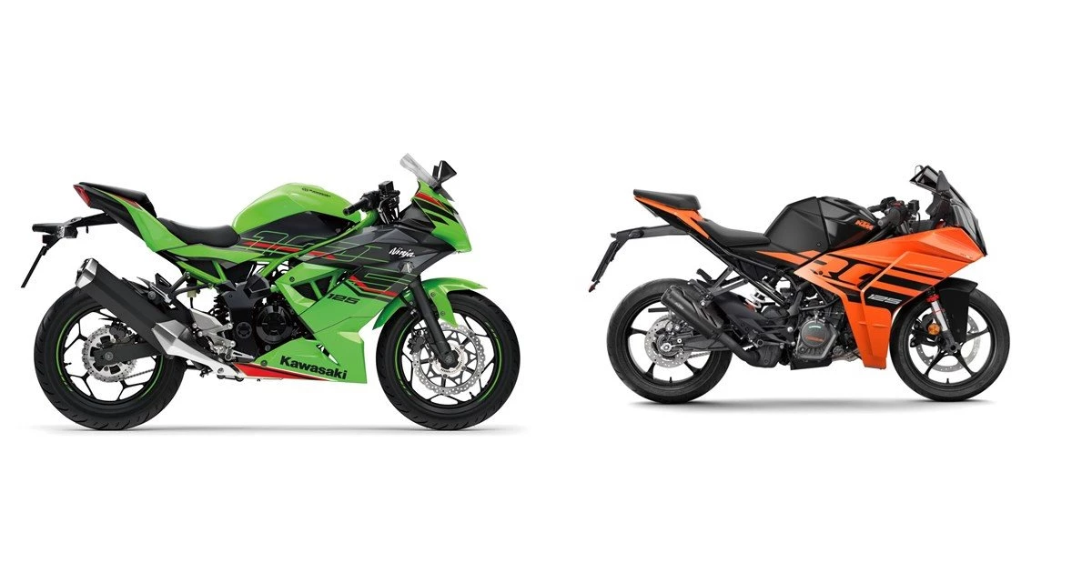 Comparaison des motos Kawasaki Ninja 125 2023 VS. KTM RC 125 2024