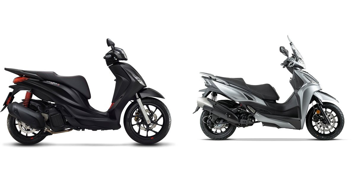 Confronto tra moto Piaggio Medley 125 S 2023 VS. Kymco Agility 300i ABS 2024