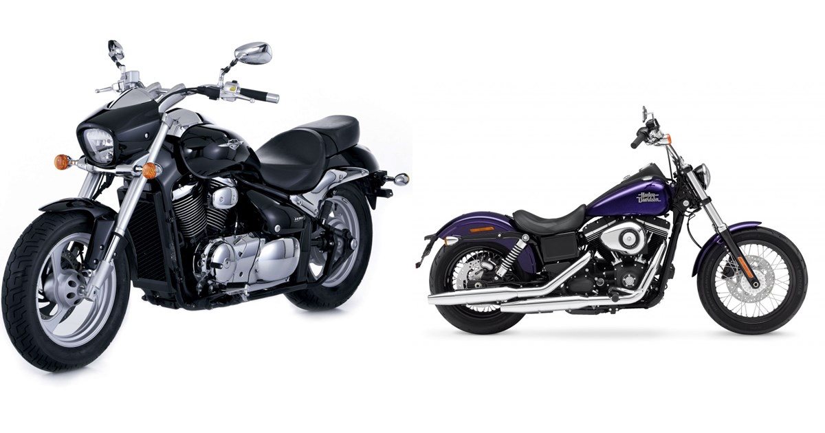 Motorrad Vergleich Suzuki Intruder M800 2013 vs. Harley-Davidson Dyna ...