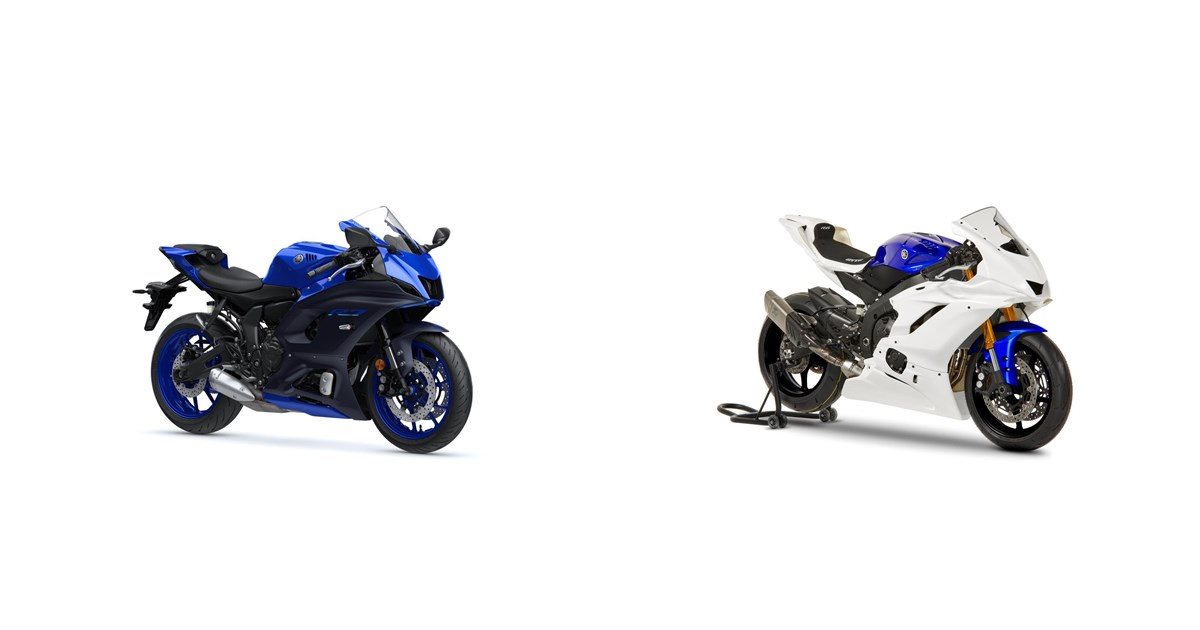 Motorrad Vergleich Yamaha R7 2022 vs. Yamaha R6 GYTR 2024