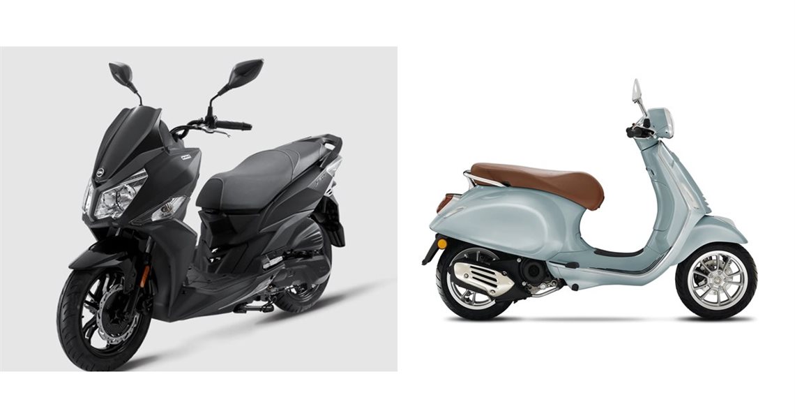 Motorrad Vergleich Sym Jet 14 50i 2022 vs. Vespa Primavera 50 4T 2021
