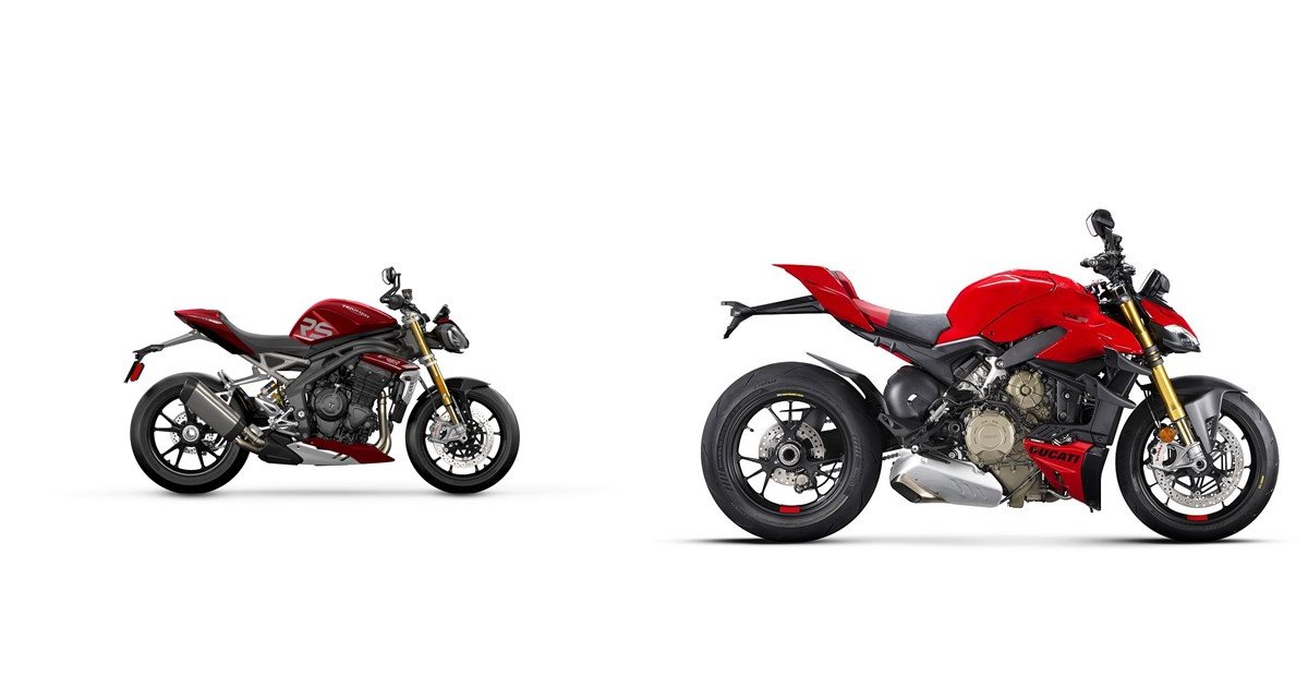 Triumph Speed Triple 1200 RS 2024 vs Ducati Streetfighter V4 S 2023