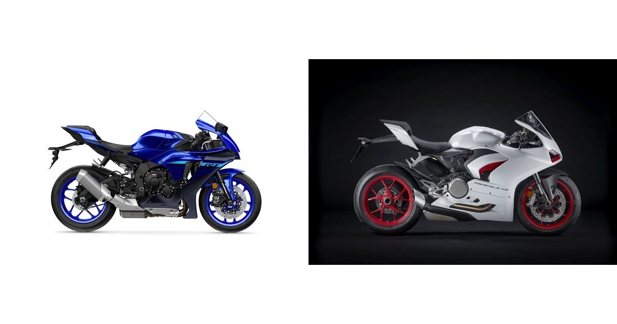 Motorrad Vergleich Yamaha R1 2024 vs. Ducati Panigale V2 2022