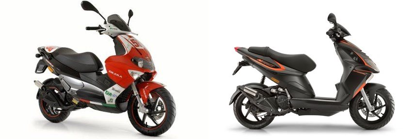 Motorrad Vergleich Gilera Runner 50 SP Simoncelli 2009 vs. Piaggio NRG ...