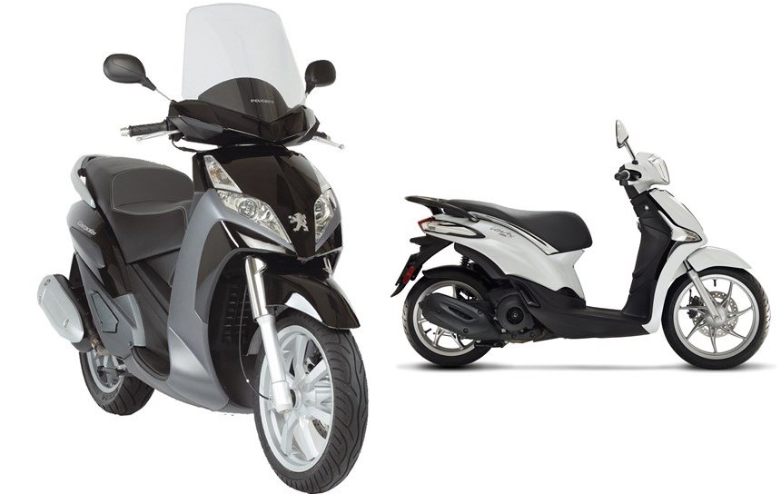Motorrad Vergleich Peugeot Geopolis 125 2009 vs. Piaggio Liberty 125 2021
