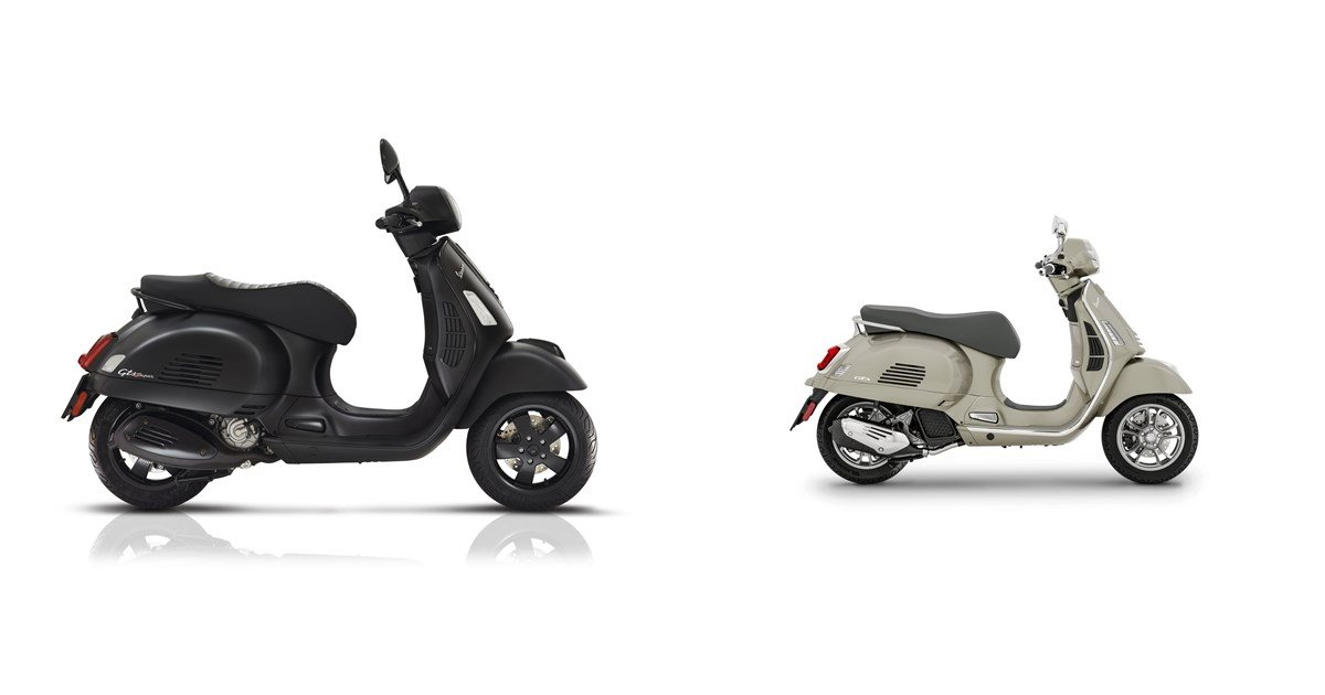 Motorrad Vergleich Vespa GTS 125 iGet Super Notte 2018 vs. Vespa GTS 125 2024