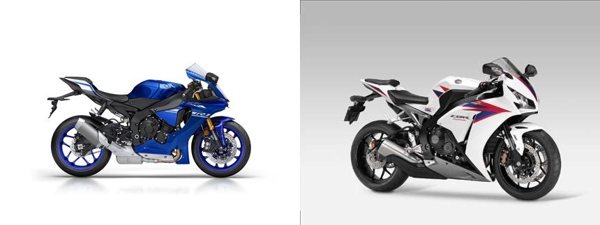Motorrad Vergleich Yamaha R1 2019 vs. Honda CBR1000RR Fireblade 2012
