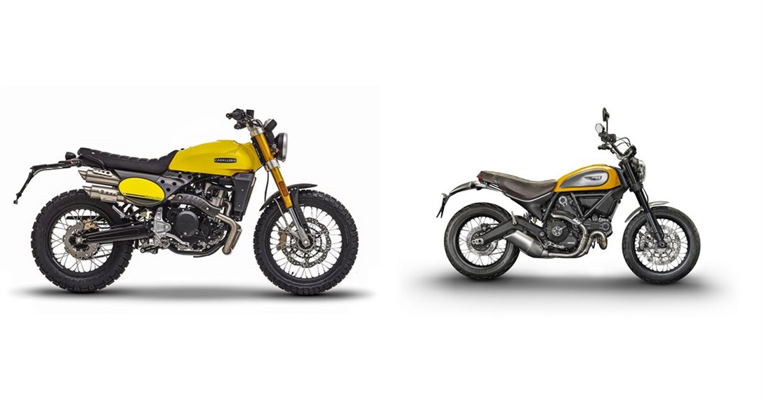 Motorrad Vergleich Fantic Caballero Scrambler 500 2022 vs. Ducati ...