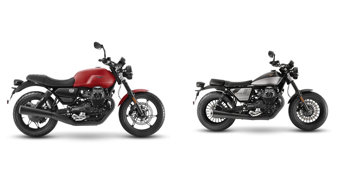 Motorrad Vergleich Moto Guzzi V7 Stone 2024 vs. Moto Guzzi V9 Bobber Special Edition 2024