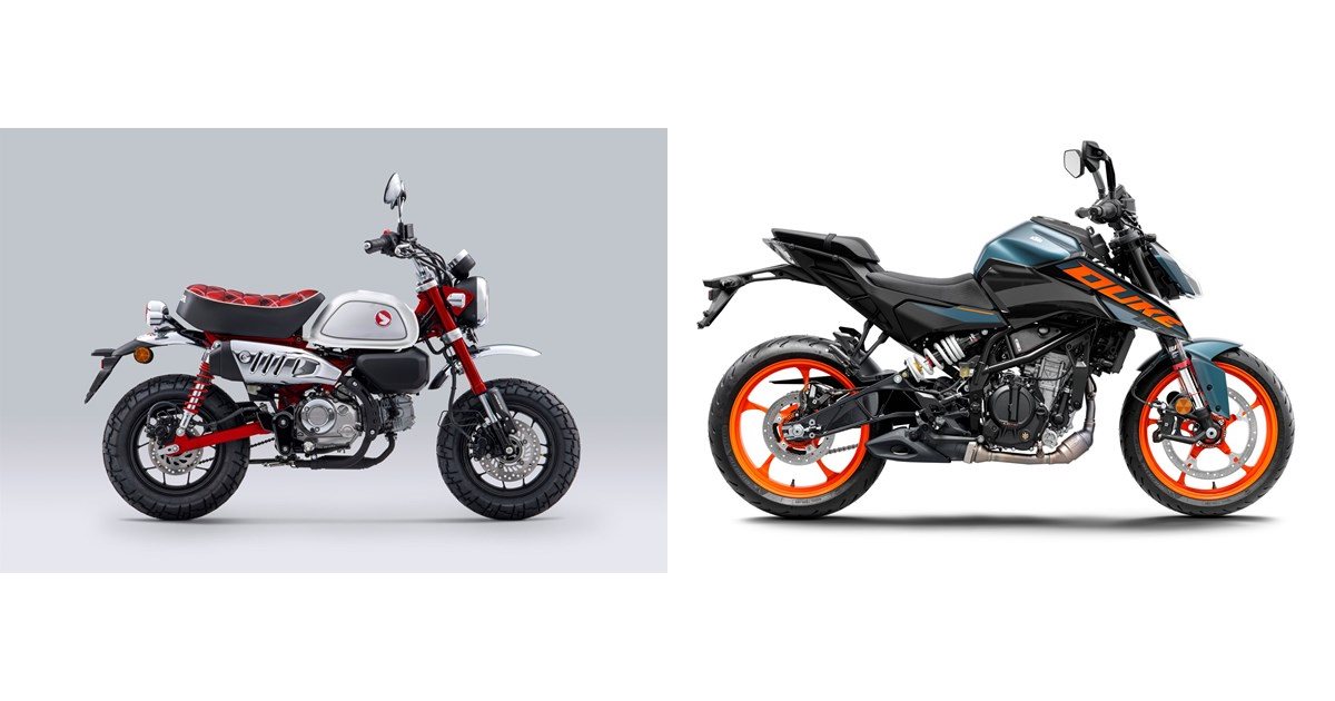 Confronto tra moto Honda Monkey 125 2023 VS. KTM 125 Duke 2024