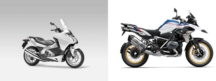 Motorrad Vergleich Honda Integra 2012 vs. BMW R 1250 GS 2019