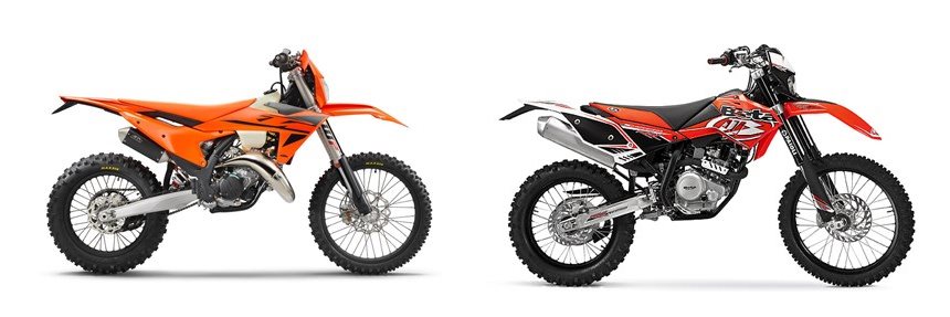 Motorrad Vergleich KTM 125 XC-W 2025 vs. Beta RR Enduro 4T 125 LC 2011