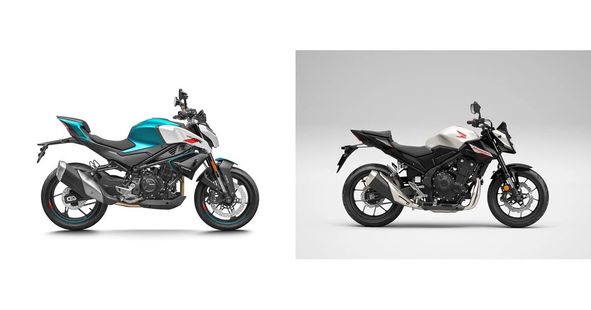 Motorrad Vergleich CFMOTO 450NK 2023 vs. Honda CB500 Hornet 2024