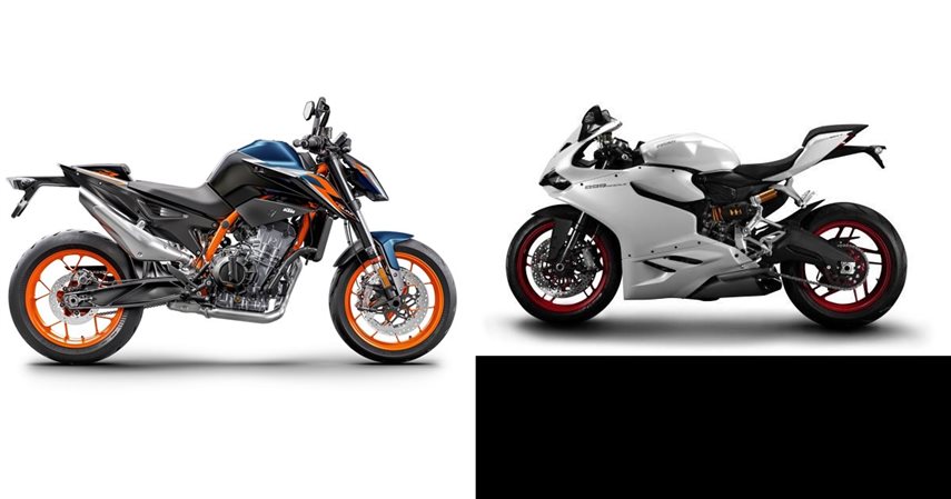 Motorrad Vergleich KTM 890 Duke R 2023 vs. Ducati 899 Panigale 2013