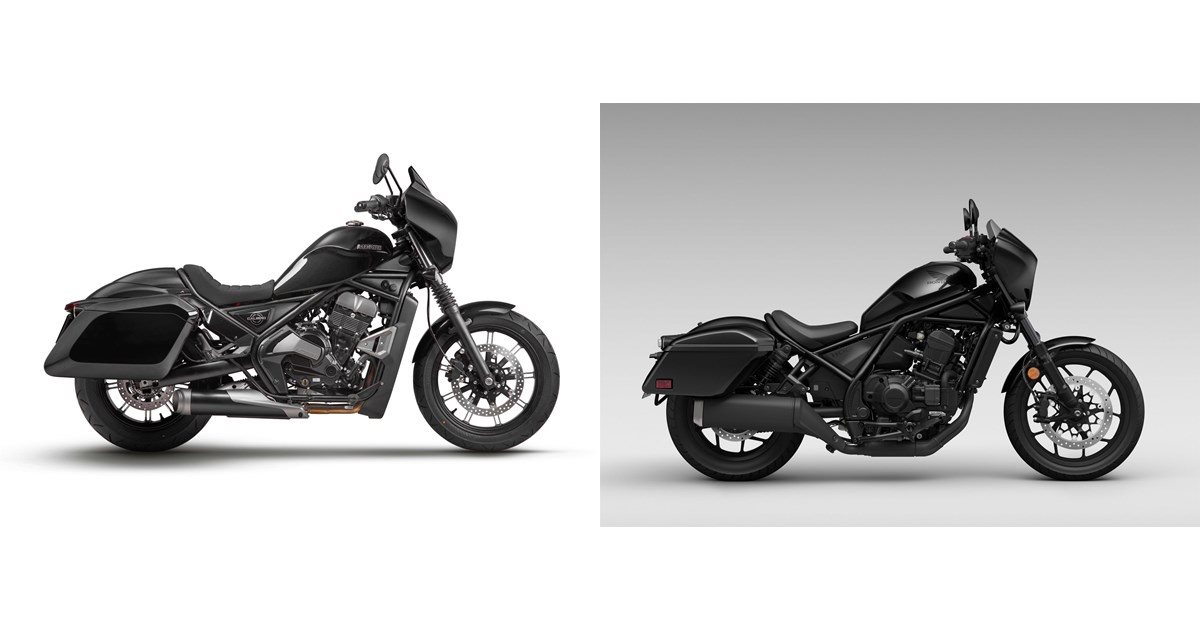 Motorrad Vergleich Moto Morini Calibro Bagger 2024 vs. Honda CMX1100T Rebel 2023