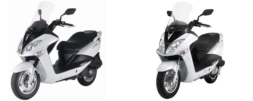 Motorrad Vergleich Sym Joyride 125 2009 vs. Sym Joyride 125 2010