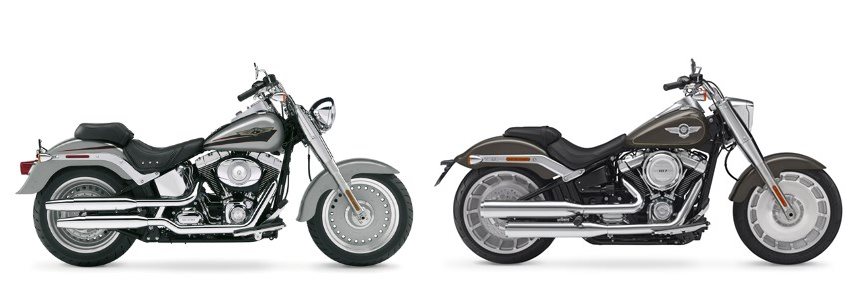 Motorrad Vergleich Harley-Davidson Softail Fat Boy FLSTF 2007 vs ...