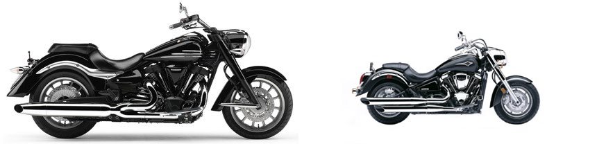 Motorrad Vergleich Yamaha XV 1900 A 2009 vs. Kawasaki VN 2000 2007