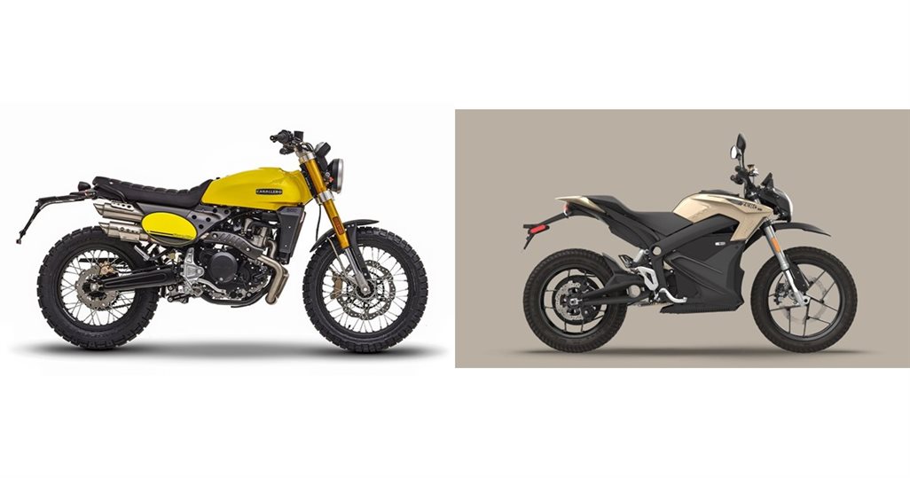 Motorrad Vergleich Fantic Caballero Scrambler 500 2022 vs. Zero DS 2022