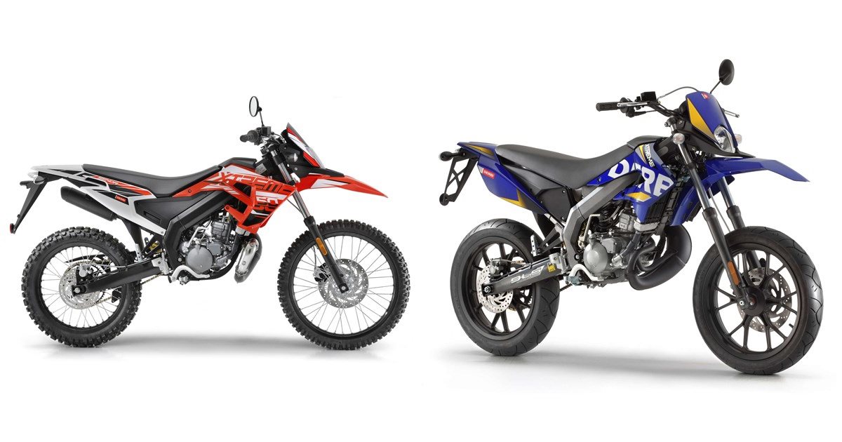 Motorrad Vergleich Derbi Senda DRD X-Treme 50 R 2019 vs. Derbi Senda ...