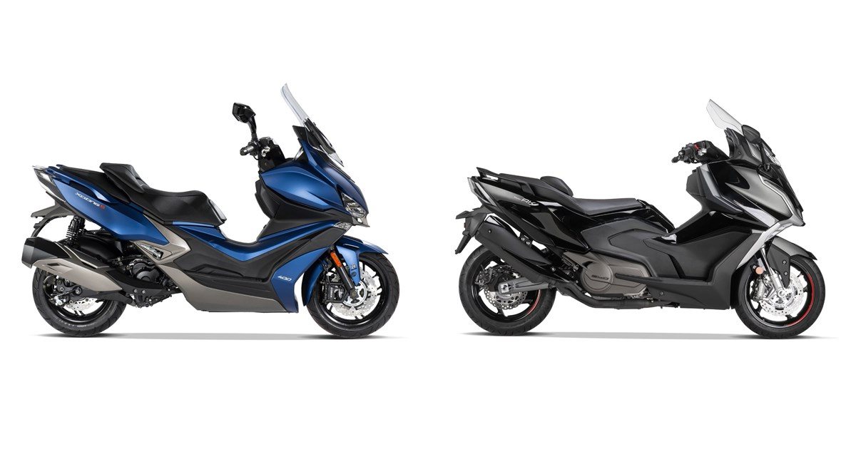 Motorrad Vergleich Kymco Xciting S 400i ABS 2023 vs. Kymco AK 550i ABS ...