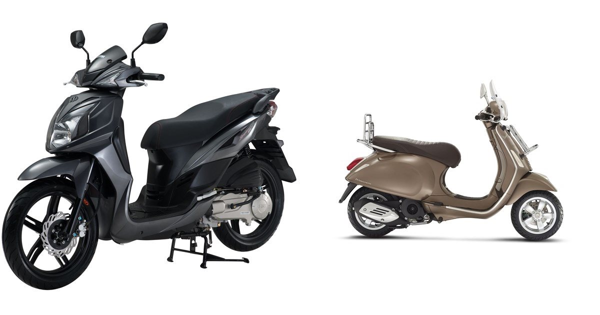 Motorrad Vergleich Sym Symphony SR 125 2016 vs. Vespa Primavera 125 i.e ...