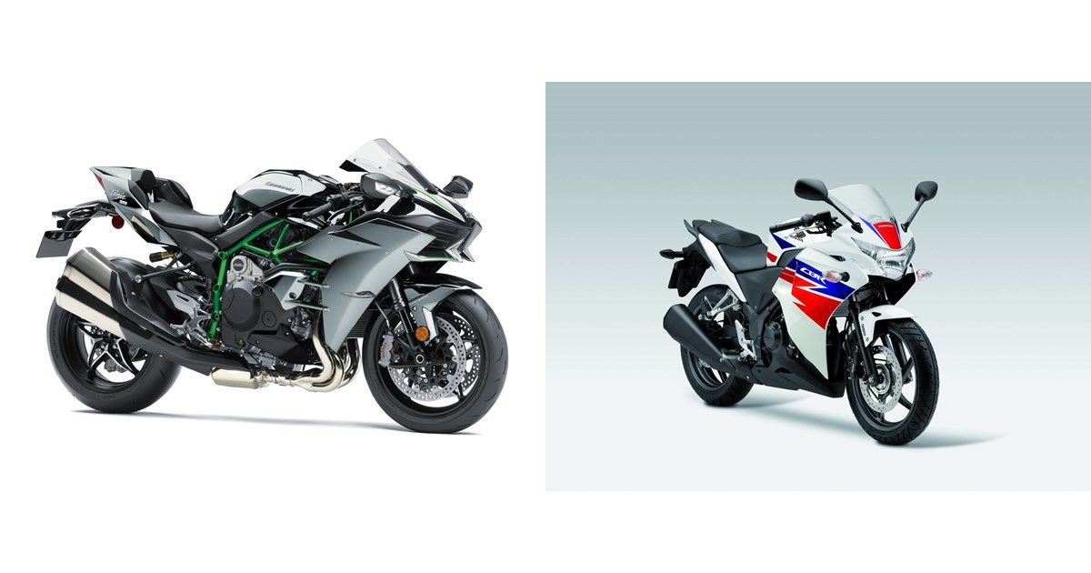 Kawasaki Ninja H2 2018 vs Honda CBR 250 R 2014