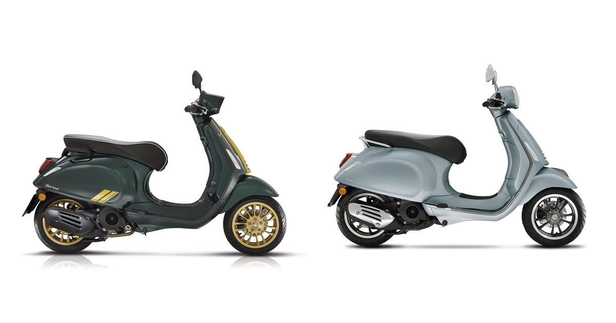 Motorrad Vergleich Vespa Sprint 125 Racing Sixties 2023 vs. Vespa Primavera 125 S 2022