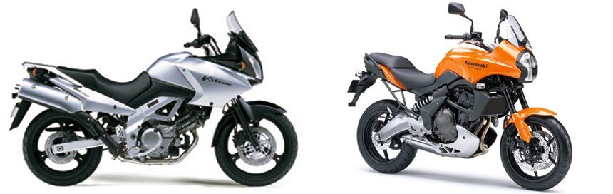 Motorrad Vergleich Suzuki V-Strom 650 2005 vs. Kawasaki Versys 650 2009