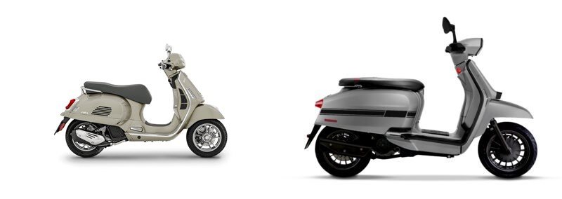 Motorrad Vergleich Vespa GTS 125 2024 vs. Lambretta V125 Special 2022