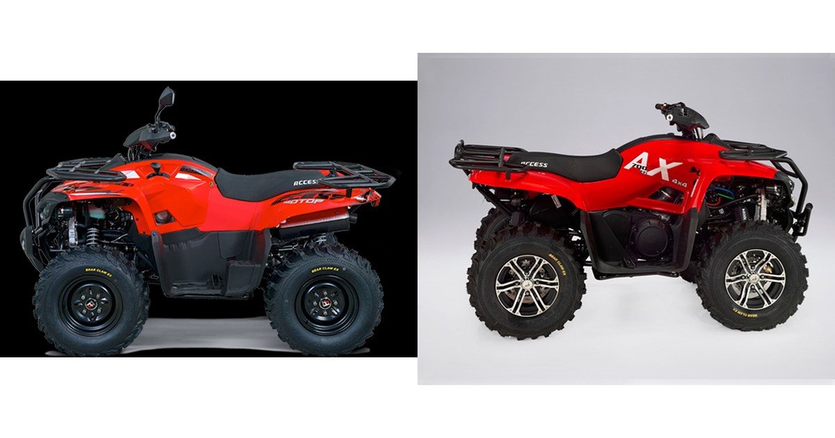 Motorrad Vergleich Access AMX 650 EFI 2015 vs. Access AX700 EFI 4WD 2015