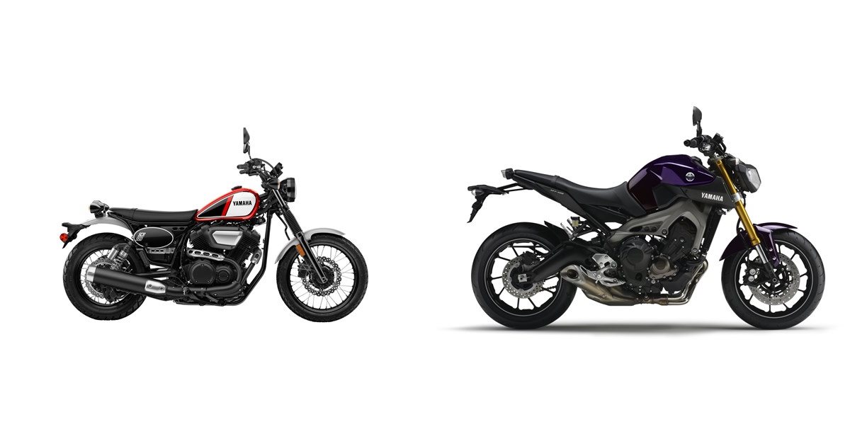 Motorrad Vergleich Yamaha SCR950 2020 vs. Yamaha MT-09 2014
