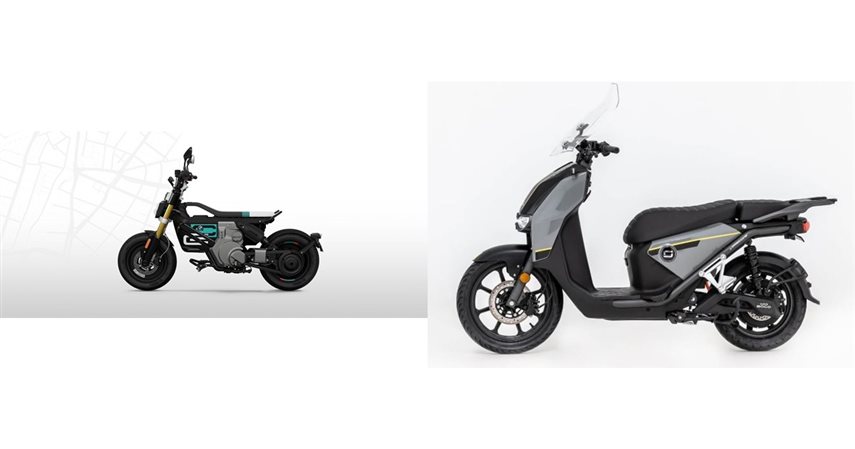 Motorrad Vergleich BMW CE 02 11kW 2024 vs. Super Soco CPx 2021