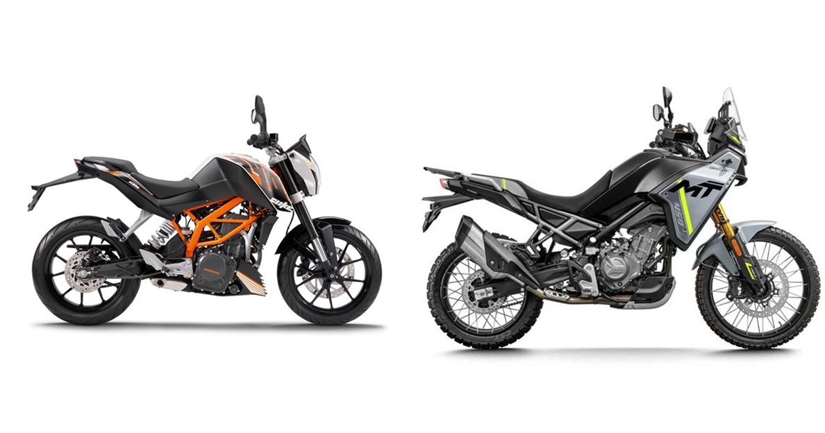 Motorrad Vergleich KTM 390 Duke 2015 vs. CFMOTO 450MT 2024