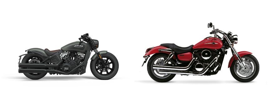 Indian Scout Bobber 2021 vs Kawasaki VN 1500 Mean Streak 2005