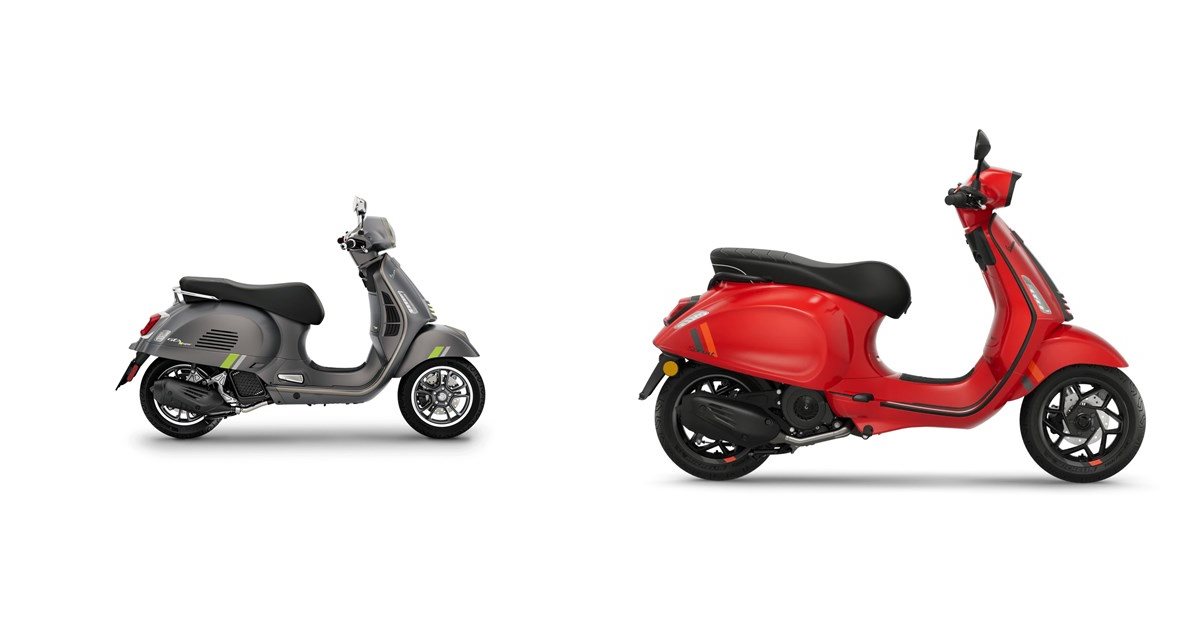 Motorrad Vergleich Vespa GTS 125 Super Tech 2024 vs. Vespa Sprint 125 S 2024