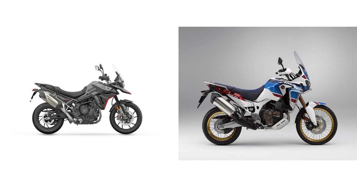 Motorrad Vergleich Triumph Tiger 900 GT Pro 2024 vs. Honda CRF1000L ...