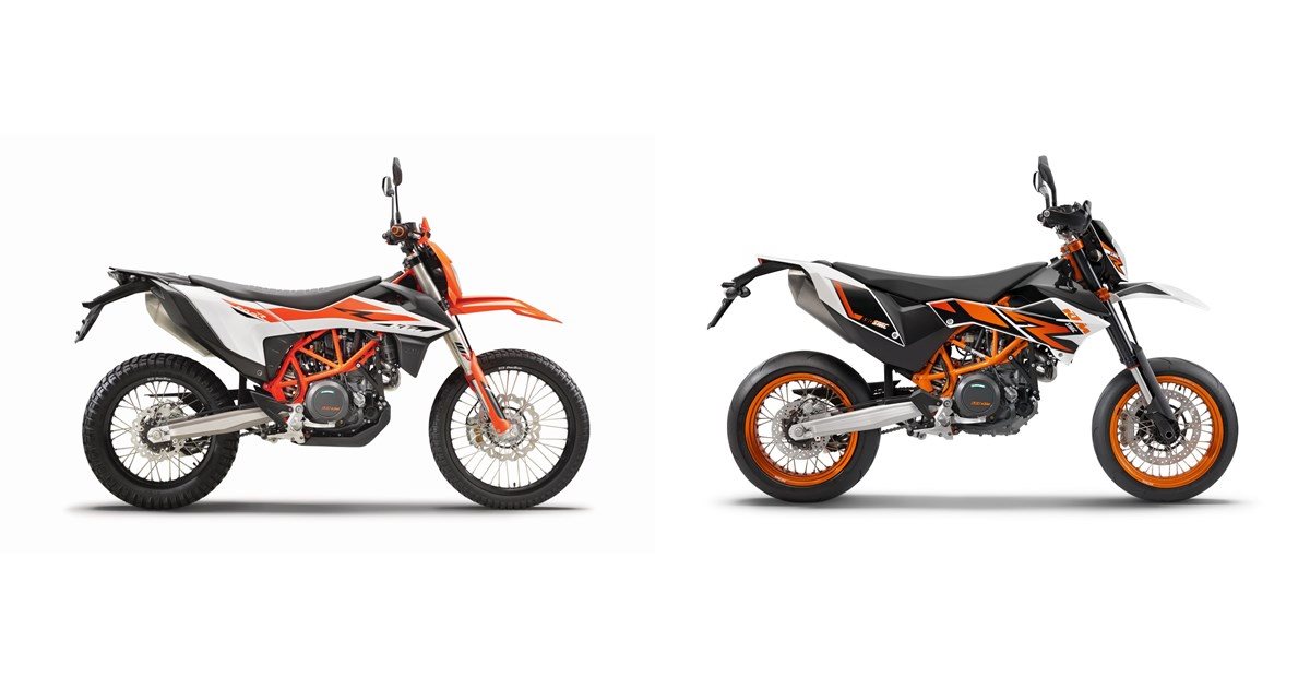 Motorrad Vergleich KTM 690 Enduro R 2019 vs. KTM 690 SMC R 2016