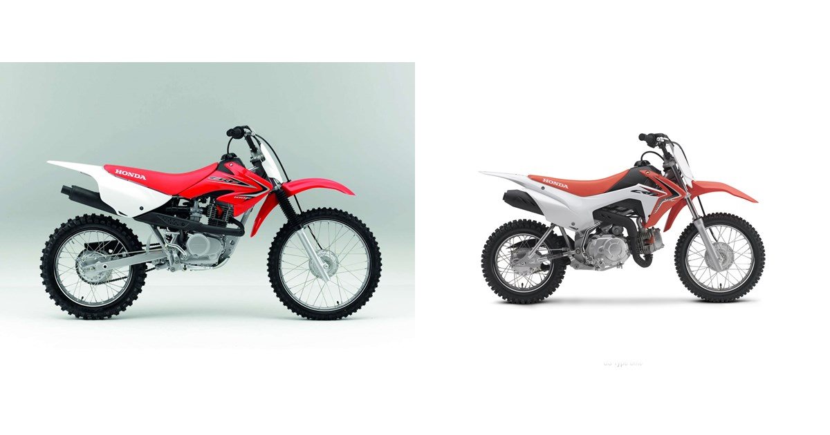 Honda CRF 100 F 2014 vs Honda CRF110F 2018