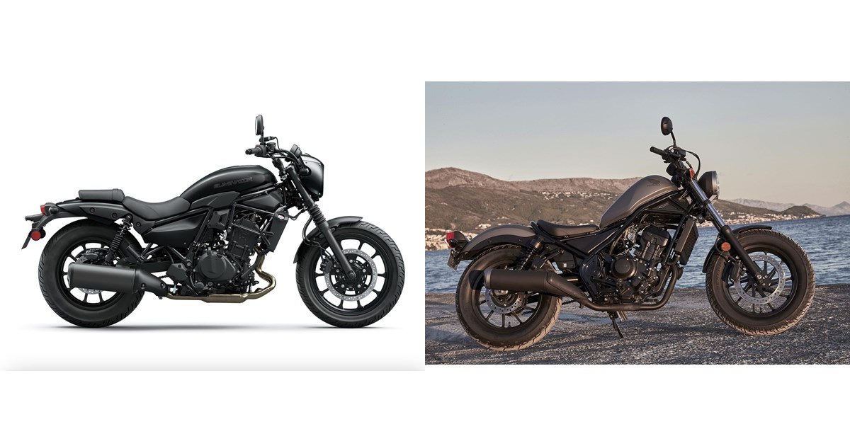Motorrad Vergleich Kawasaki Eliminator 500 SE 2024 vs. Honda CMX500 Rebel 2019