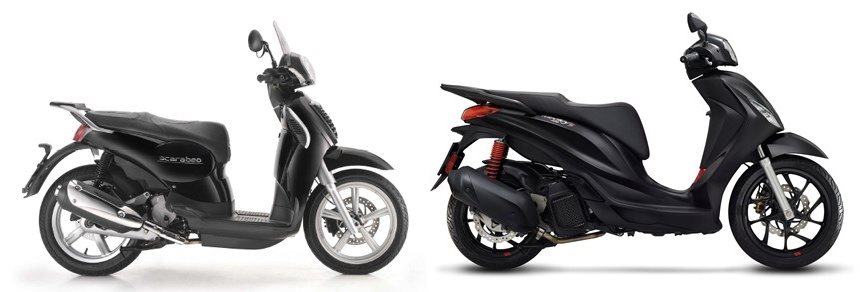 Motorrad Vergleich Aprilia Scarabeo 125 ie. 2013 vs. Piaggio Medley 125 ...