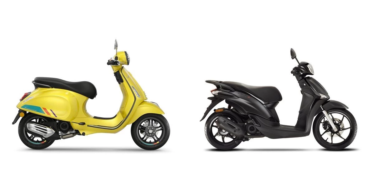 Motorrad Vergleich Vespa Primavera 50 S 2024 vs. Piaggio Liberty 50 S 2023