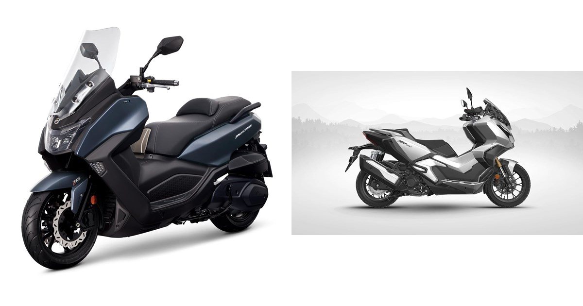 Motorrad Vergleich Sym MaxSym 400i 2023 vs. Honda ADV350 2023